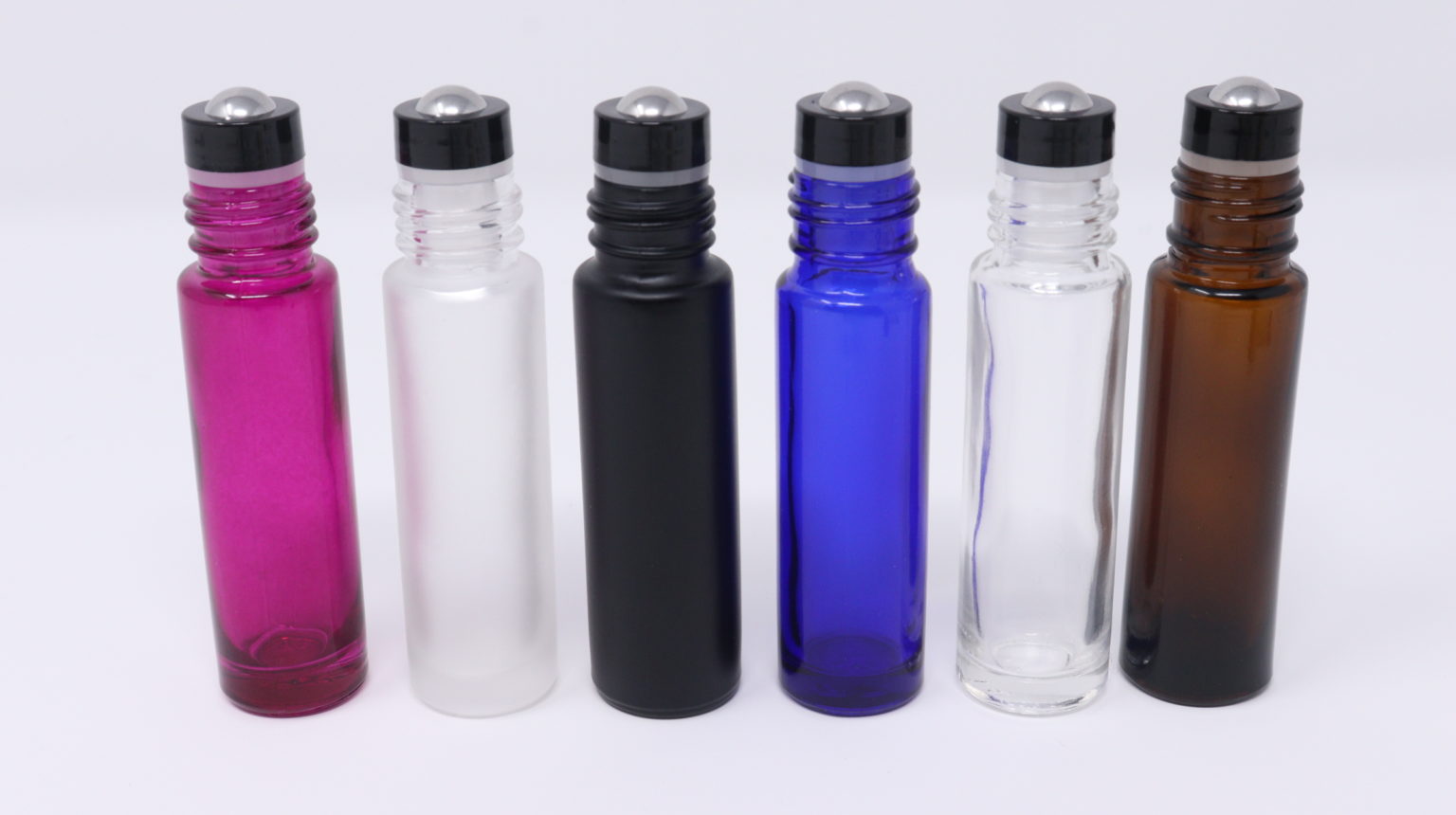 10ml Glass Roll On Containers w/ Ball and Caps 150PCS - Hemkund