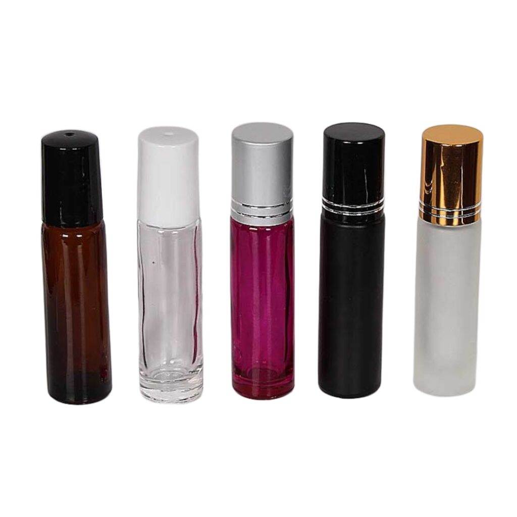 10ml Glass Roll On Containers w/ Ball and Caps 150PCS - Hemkund